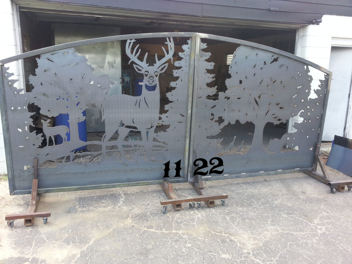 Custom Driveway Gates By JDR Metal Art | Make America Great Again