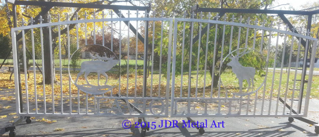 Oregon Aluminum Driveway Gates With Elk | Custom Driveway Gates | JDR ...