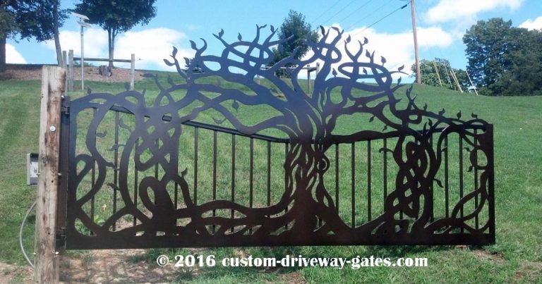 Custom Tree Driveway Gates | Oak, Palm, Maple & Willow Designs