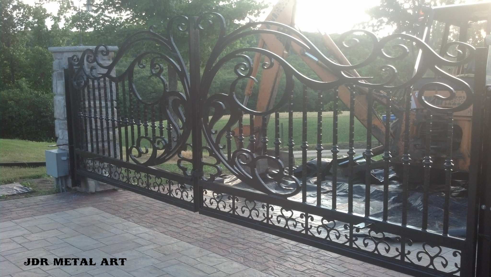 Metal Gate Driveway Sliding Gates Corten Steel Driveway Gate Metal Iron ...