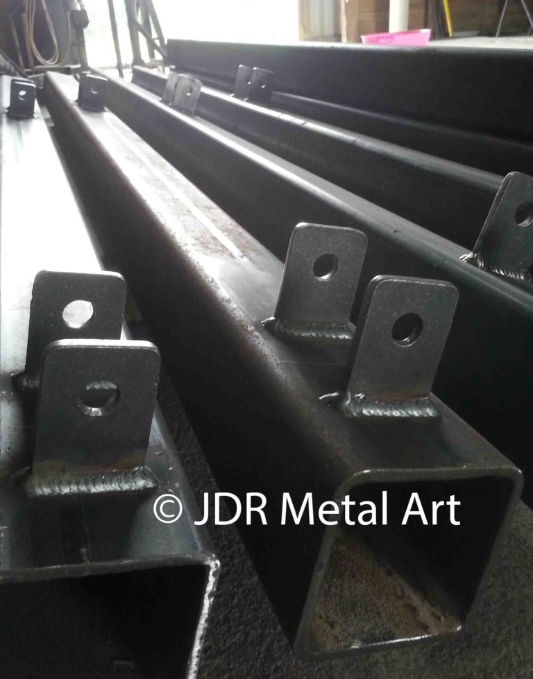 4x4" Driveway Gate Posts With Hinges Prewelded | Custom Driveway Gates ...