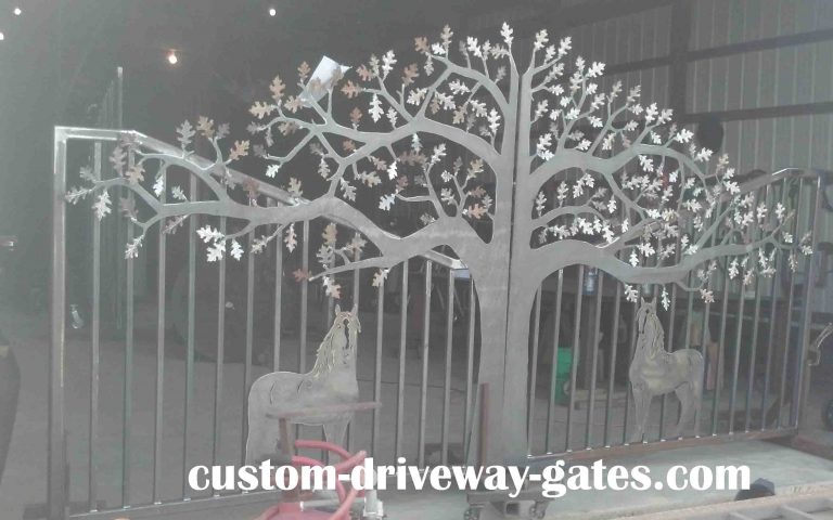 California Tree Custom Driveway Gate by JDR Metal Art - Custom Driveway ...