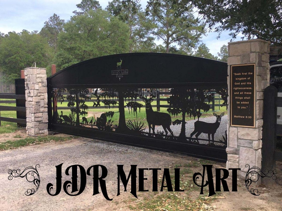  1 Custom Driveway Gates JDR Metal Art Aluminum Steel