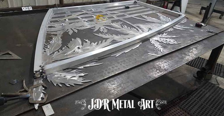 Palm Tree Design Driveway Gate Made From Aluminum » Custom Driveway ...