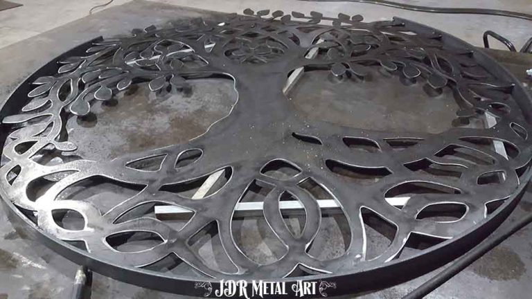 Steel Tree Of Life Gate Insert | Custom Driveway Gates By JDR Metal Art