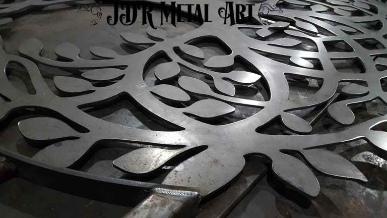 Plasma Cut Plate Steel With Decorative Tree And Leaf Design » Custom ...