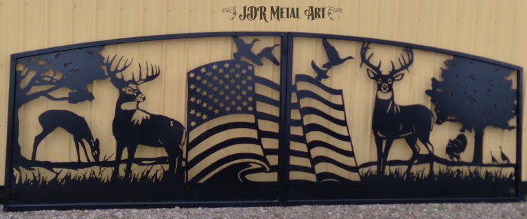 23 Driveway Gates With Wildlife Designs By JDR Metal Art