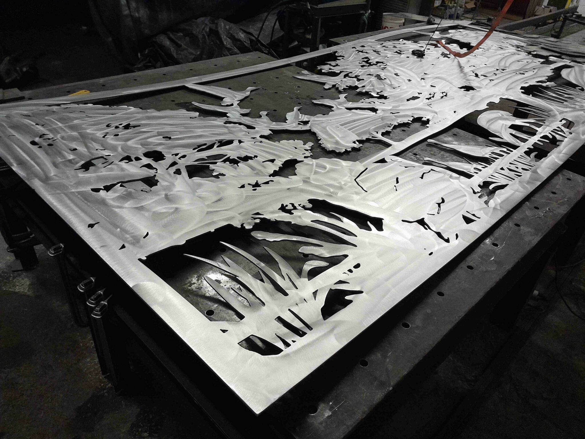 Massive 36' Aluminum Slide Gate | Georgia Farm Gate Design | Oaks, Deer ...