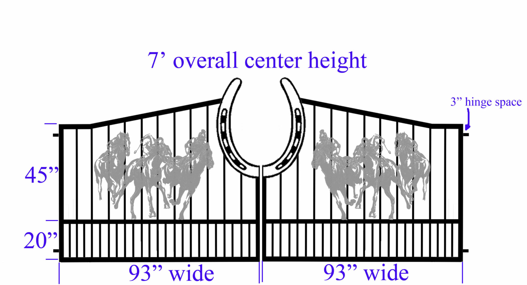 Lexington Kentucky - Custom Driveway Gates - Race Horse Theme | Custom ...