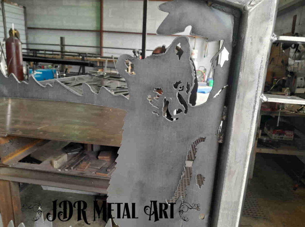 Plasma Cut Bear Driveway Gate By Jdr Metal Art | Custom Driveway Gates ...